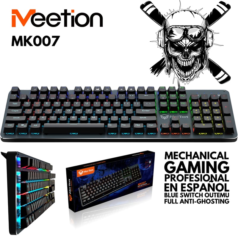 Teclado Gamer Mecánico en español Meetion MK007 Customizable MEETION | falabella.com