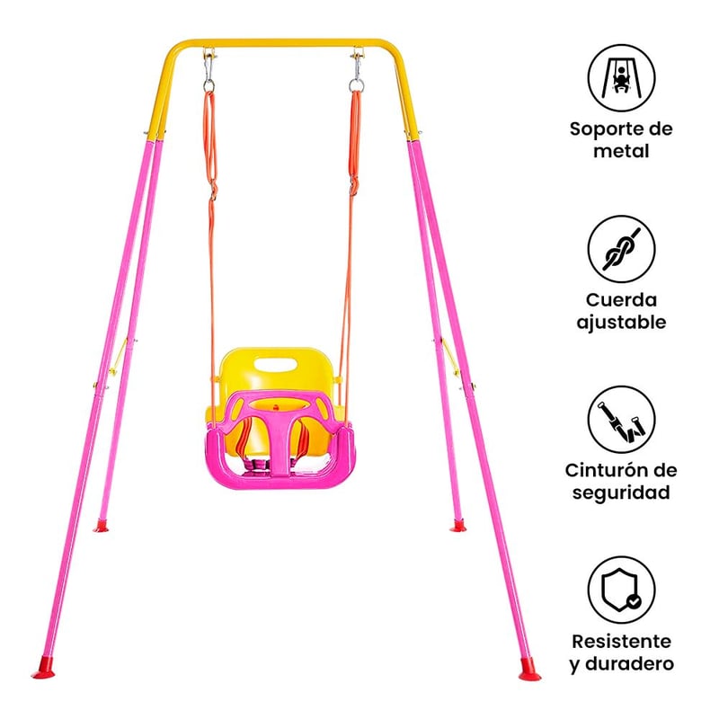 Columpio de Metal para Niños - Rosado CC GROUP | falabella.com