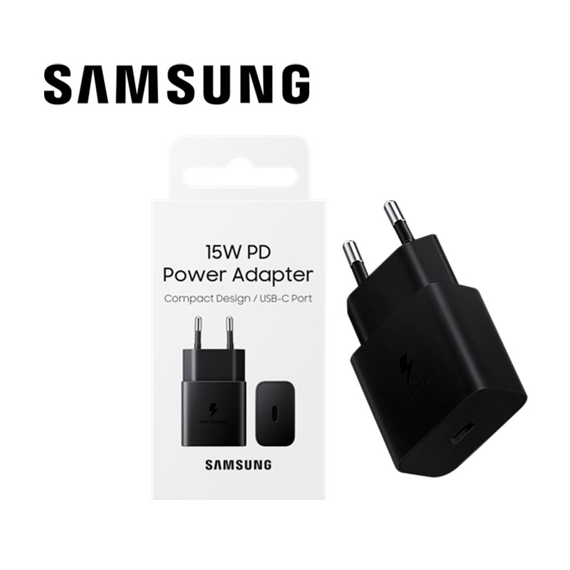 ADAPTADOR 15W SAMSUNG PARA GALAXY A05 A06 A15 A25 ORIGINAL NEGRO ...