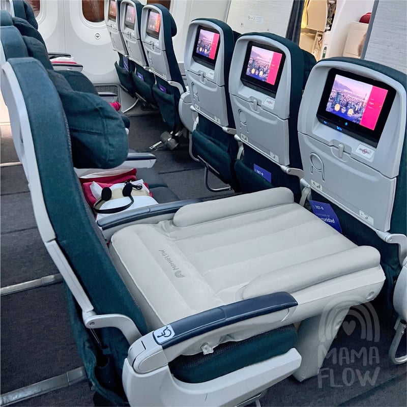 Cama de avión para viaje con bebes y niños pequeños MAMA FLOW ...