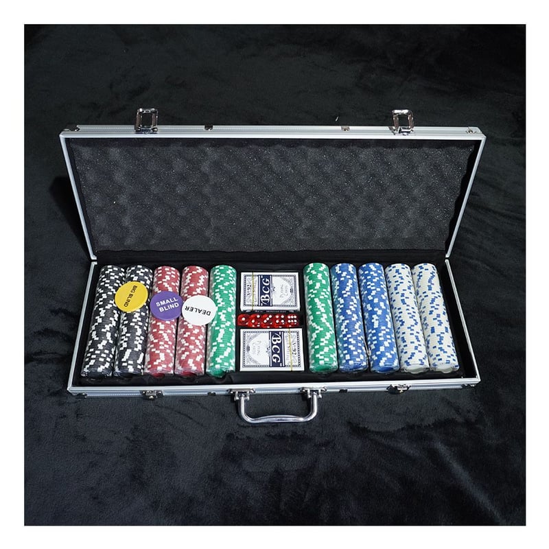 Set de Poker Profesional Equipo completo Baraja y 500 FICHAS POKER ...