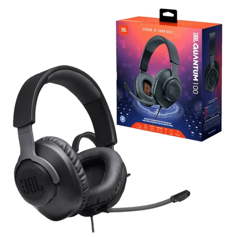 Audífonos Gamer JBL con Micrófono QUANTUM 100 Negro JBL | falabella.com