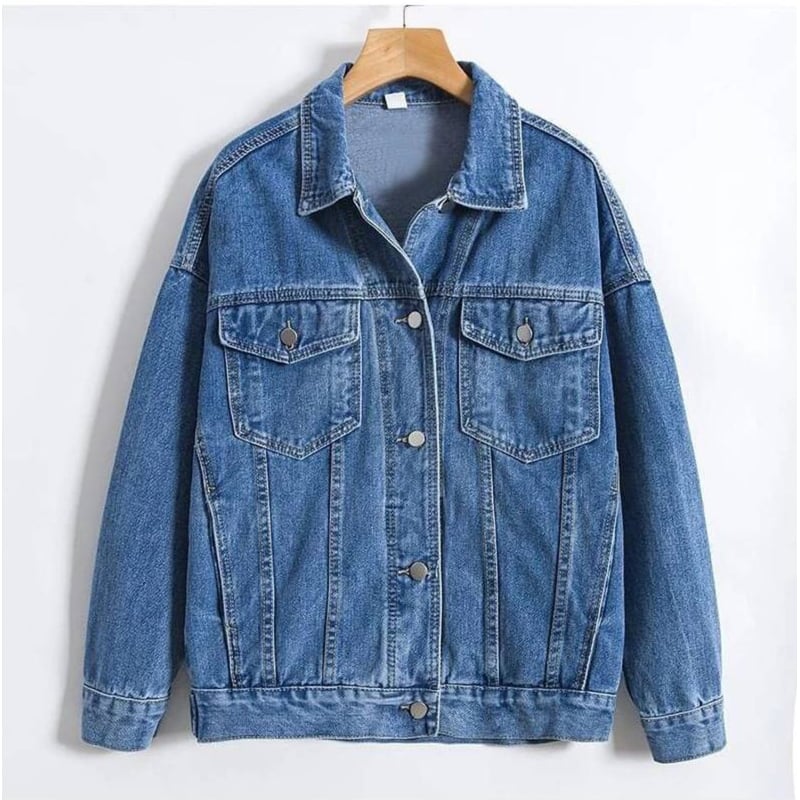 Casaca Jean Oversize Mujer Estampada PEACE AND LOVE | falabella.com
