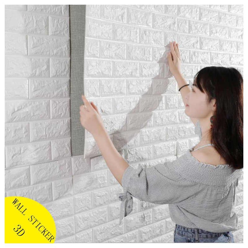 Adhesivos pared 3d ladrillos 10pcs pegatina sticker paneles GENERICO ...