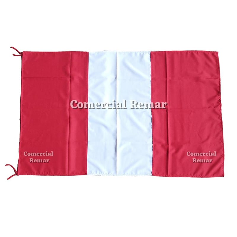 Bandera de Perú 135x85cm CALIDAD A1 de Tela Lanilla Sin Escudo PERU ...