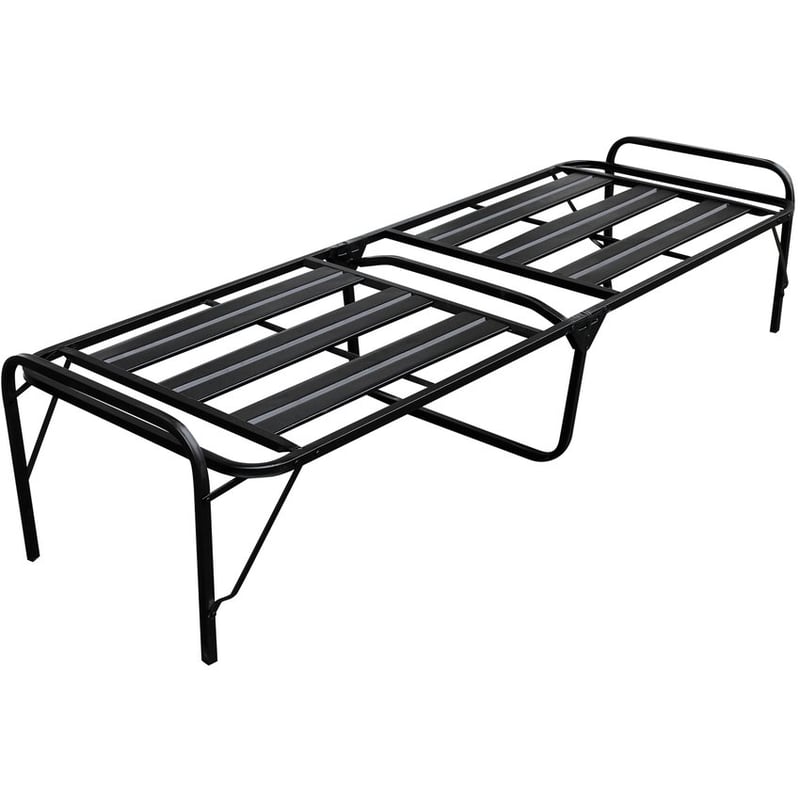 Cama plegable de 1 plaza doble plancha más colchoneta 3 pulgadas ...