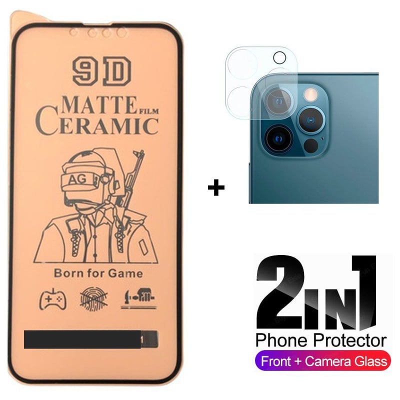 Pack-Vidrio Protector de Cámara y Mica Cerámica Mate iPhone 13 Pro Max GLASS | falabella.com
