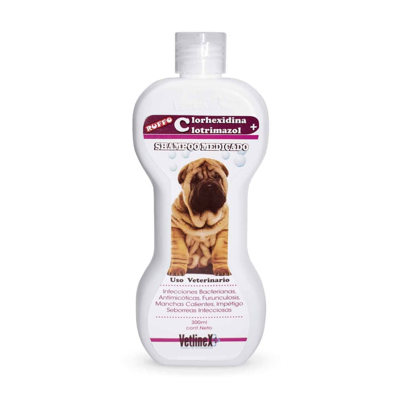 SHAMPOO MEDICADO PARA PERROS CLORHEXIDINA CLOTRIMAZOL 300 ML VETLINEX ...