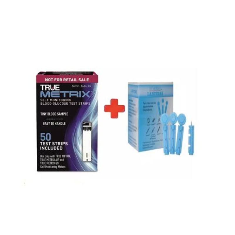 TIRAS REACTIVAS TRUE METRIX CAJA X 50 UNIDADES MAS 100 LANCETAS NIPRO | falabella.com