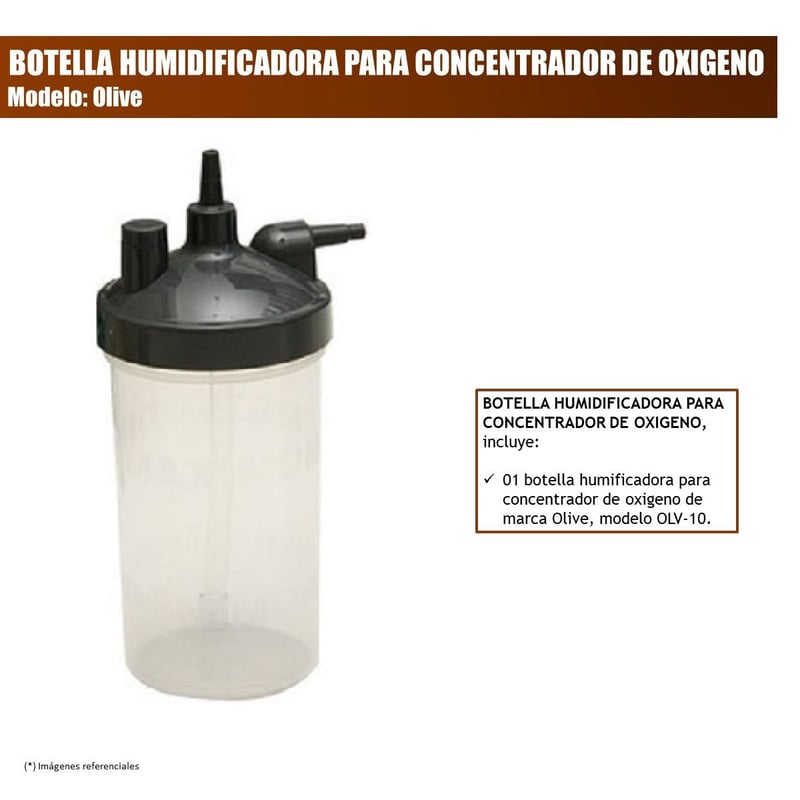 BOTELLA HUMIDIFICADORA PARA CONCENTRADOR OLIVE GENERICO | falabella.com
