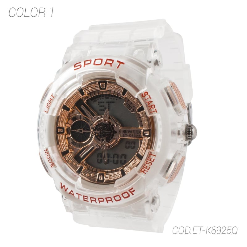 RELOJ RESISTENTE MUJER ET-K6925Q EWTTO - Negro EWTTO | falabella.com