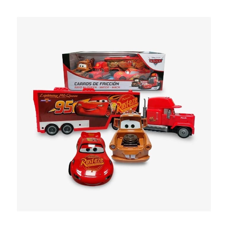 CARROS DE FRICCIÓN : RAYO MCQUEEN - MATER - MACK GENERICO | falabella.com