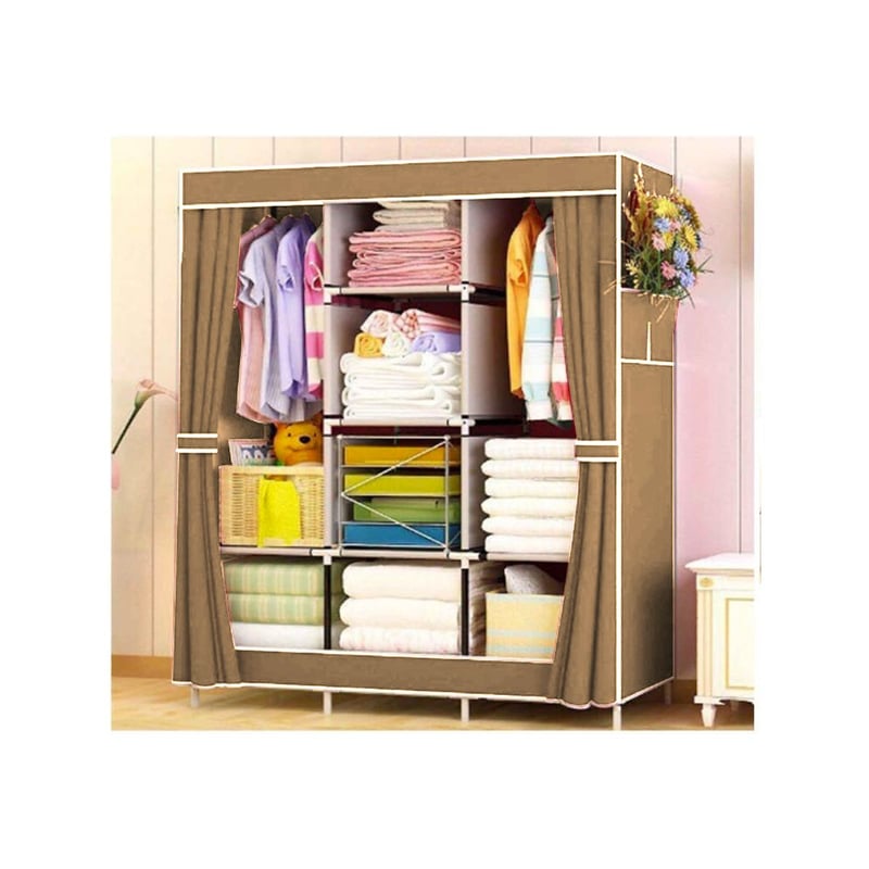 Ropero Closet Organizador Ropa De 3 Cuerpos Labrado Marron GRETAIL ...