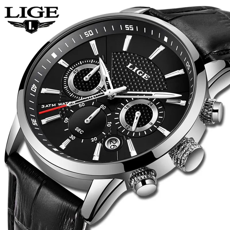 Reloj de Lujo Hombre Lige Cuarzo - Negro LIGE | falabella.com