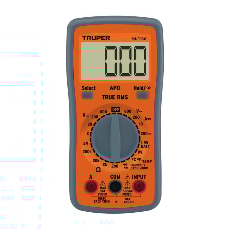 Multitester Multímetro Digital Profesional Truper Voltaje Resistencia ...