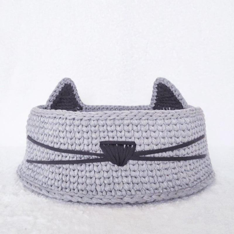 Cama para Mascota en Algodón color Plomo Gato Mediano 40cm BE CRAFTY ...