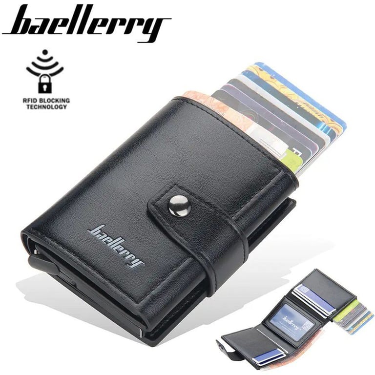Billetera Antirrobo Hombre RFID de Cuero Tarjetero Billetera Baellerry ...