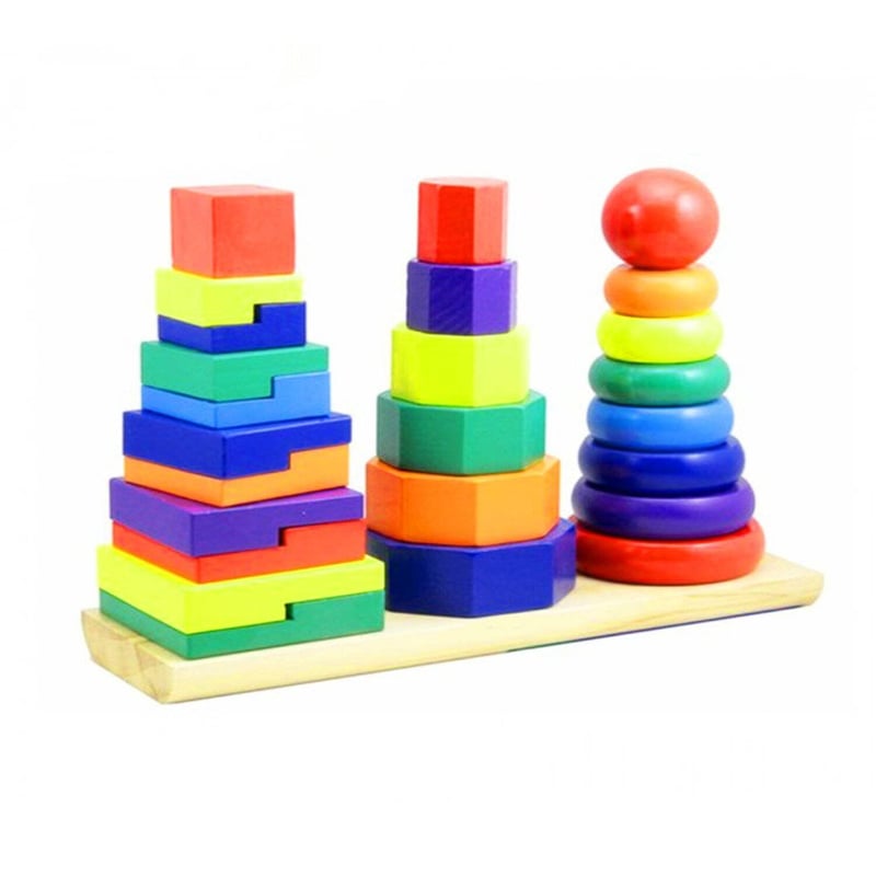 Juego Didáctico Torre Tres Columnas Arcoiris GENERICO | falabella.com