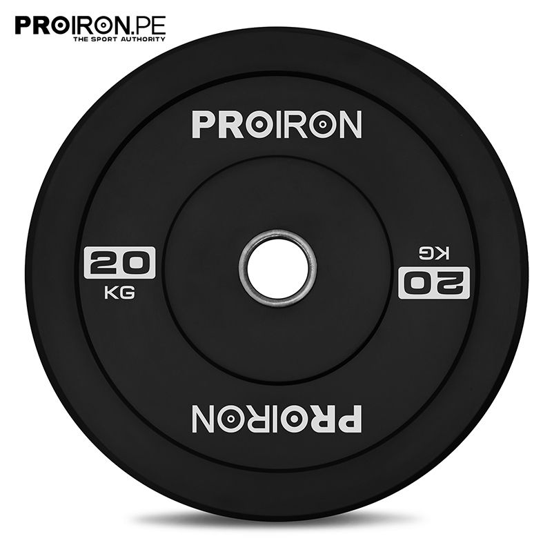Discos Olimpicos Bumper Negros PROIRON de 20KG x2 PROIRON | falabella.com
