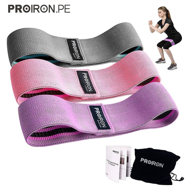 Set de 3 bandas de resistencia de tela elastica PROIRON PROIRON | falabella.com