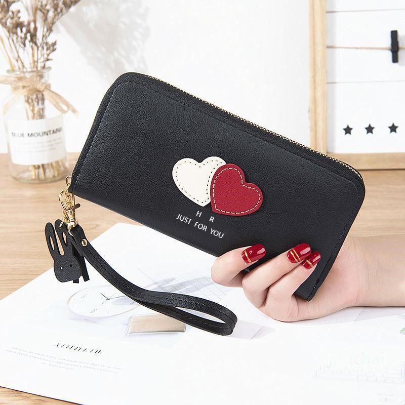 Billetera tarjetero cartera corazones de cuero PU INSPIRA | falabella.com