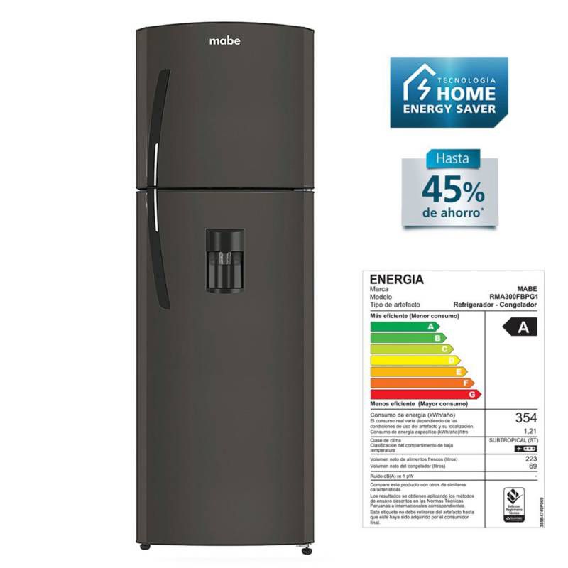 REFRIGERADORA MABE 300 LTS RMA300FBPG GRAFITO MABE | falabella.com