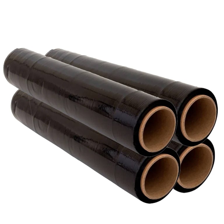 Strech Film Rollo 20" Negro para embalaje - 4 unidades GENERICO ...