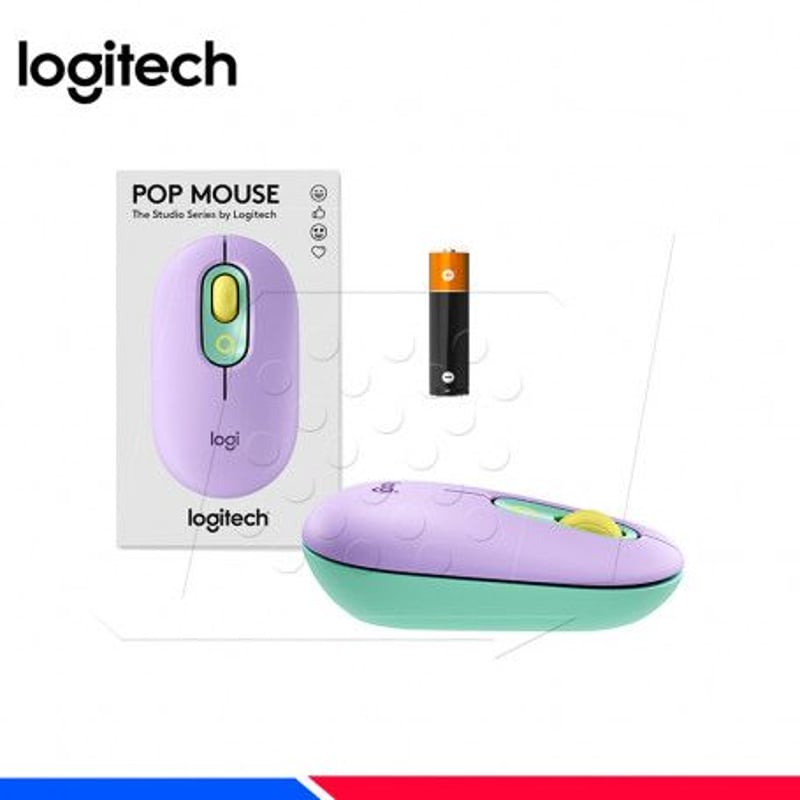 MOUSE LOGITECH POP BLUETOOTH FRESH VIBES LILAGREEN LOGITECH | falabella.com