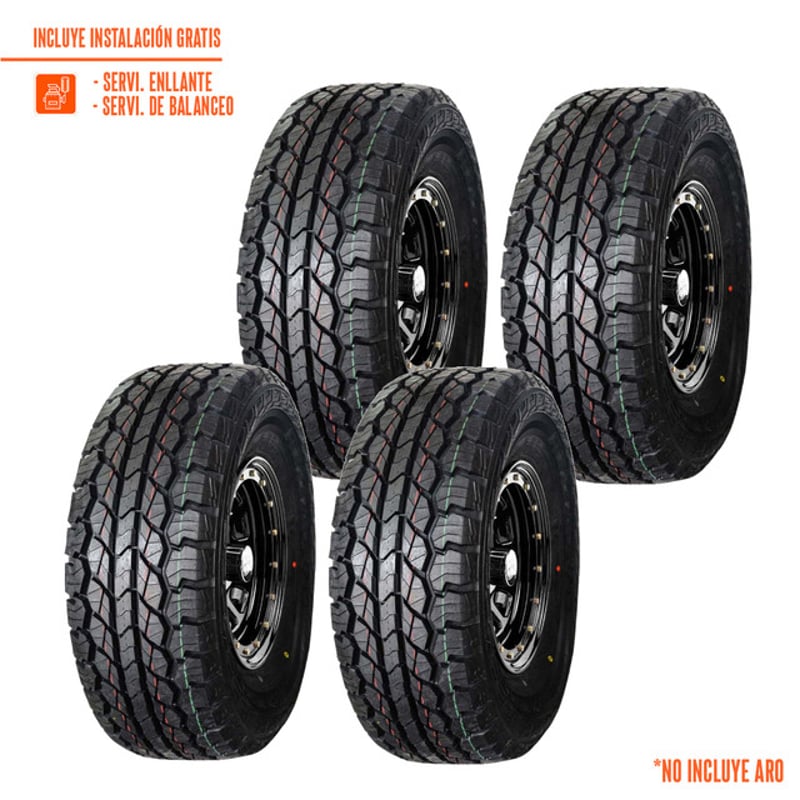 Pack de 4 Llantas 255/70R16 RYDANZ RAPTOR R09 111S GENERICO | falabella.com