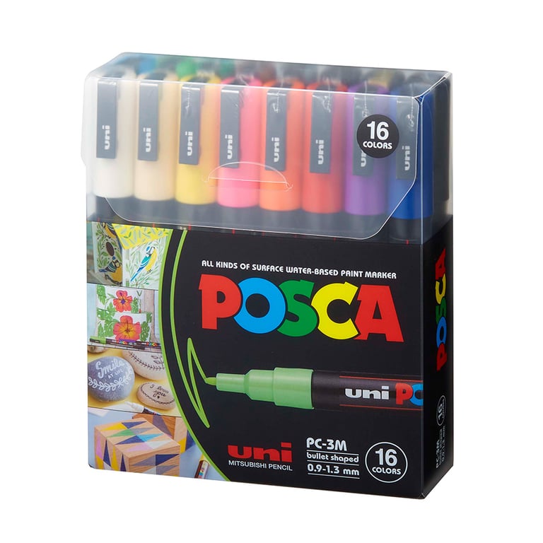 POSCA Pack PC-3M 16C Básico Nueva Presentación X16 | Sodimac Falabella