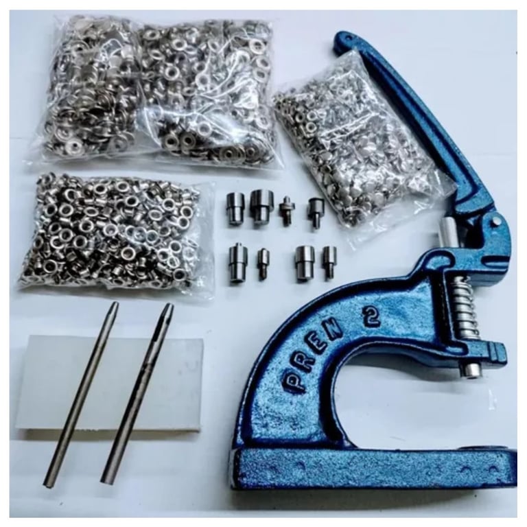 Maquina Remachadora Kit Completo P Broches Ojales Y Remache GENERICO ...