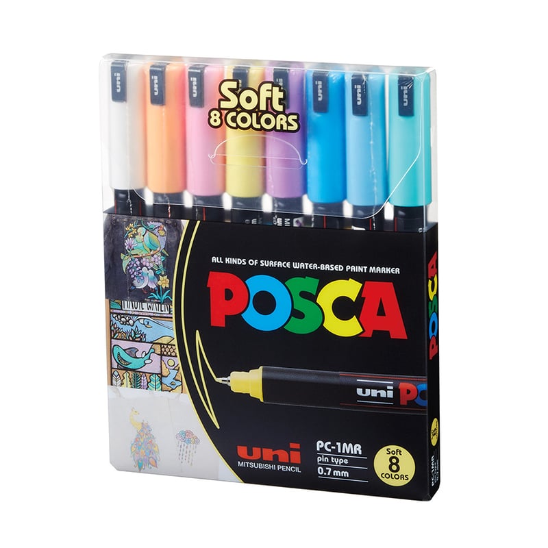 POSCA Pack PC-1MR 8C Soft Color Nueva Presentación X8 POSCA | falabella.com