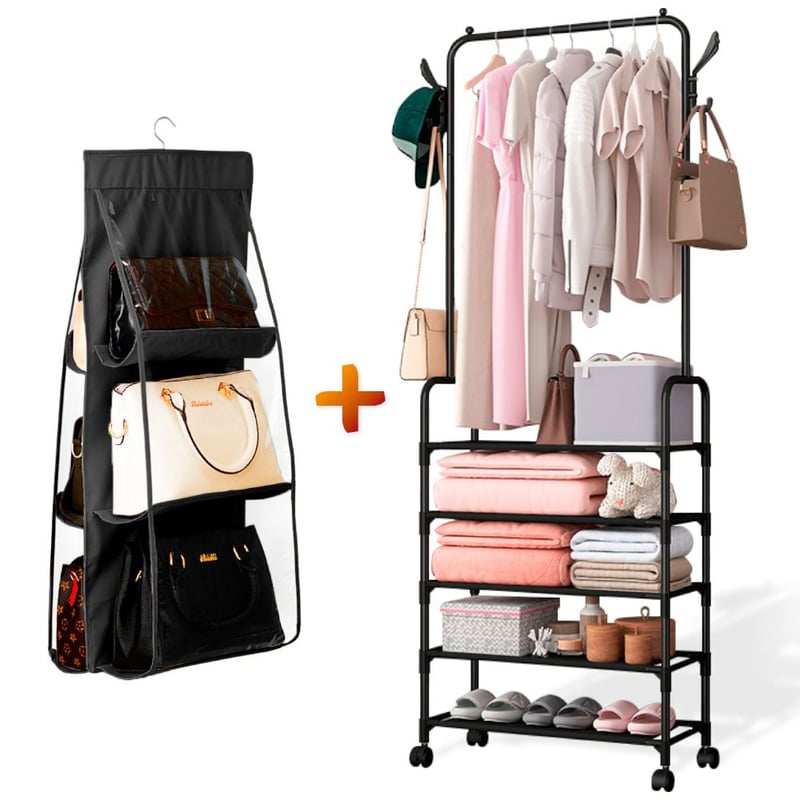 Colgador Perchero con Ruedas F40 NG Y Organizador de Carteras W76 NG ...