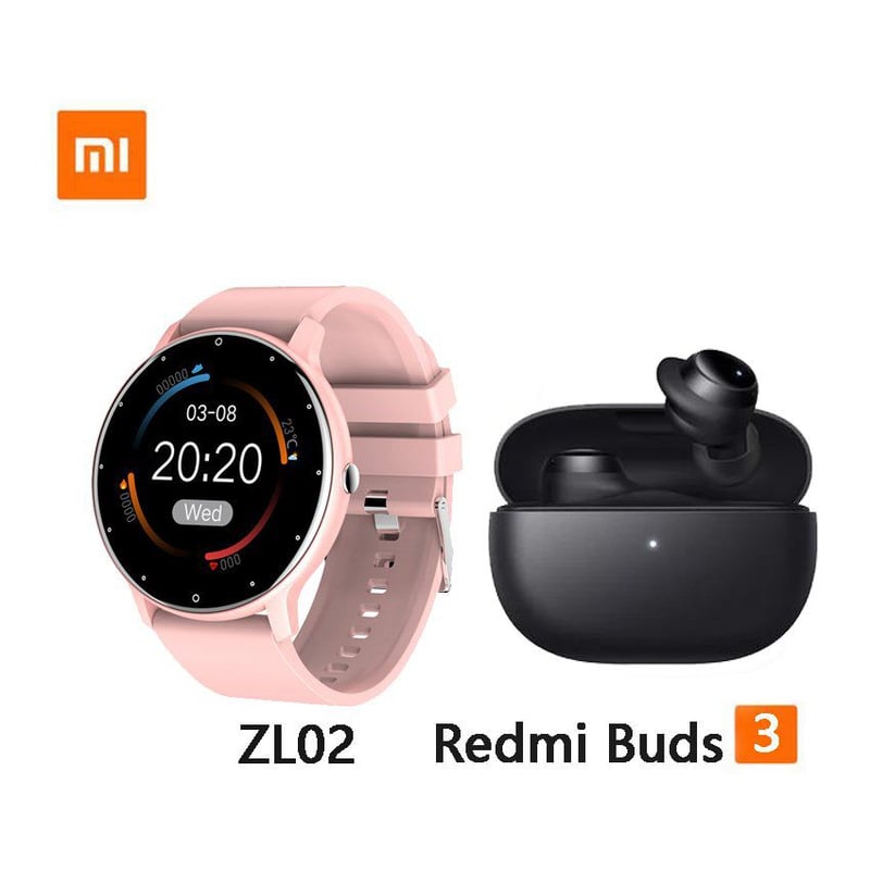 Auriculares bluetooth xiaomi redmi buds 3lite y reloj inteligente zl02 ...