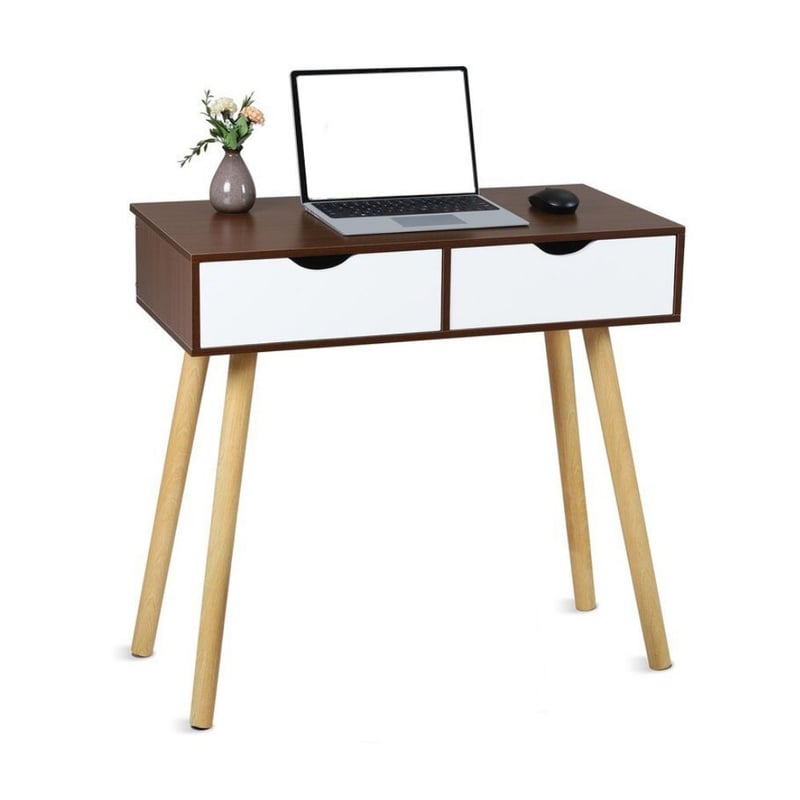 Escritorio Vintage Luna 2 Cajones Color Bellota VENTITAS HOME ...