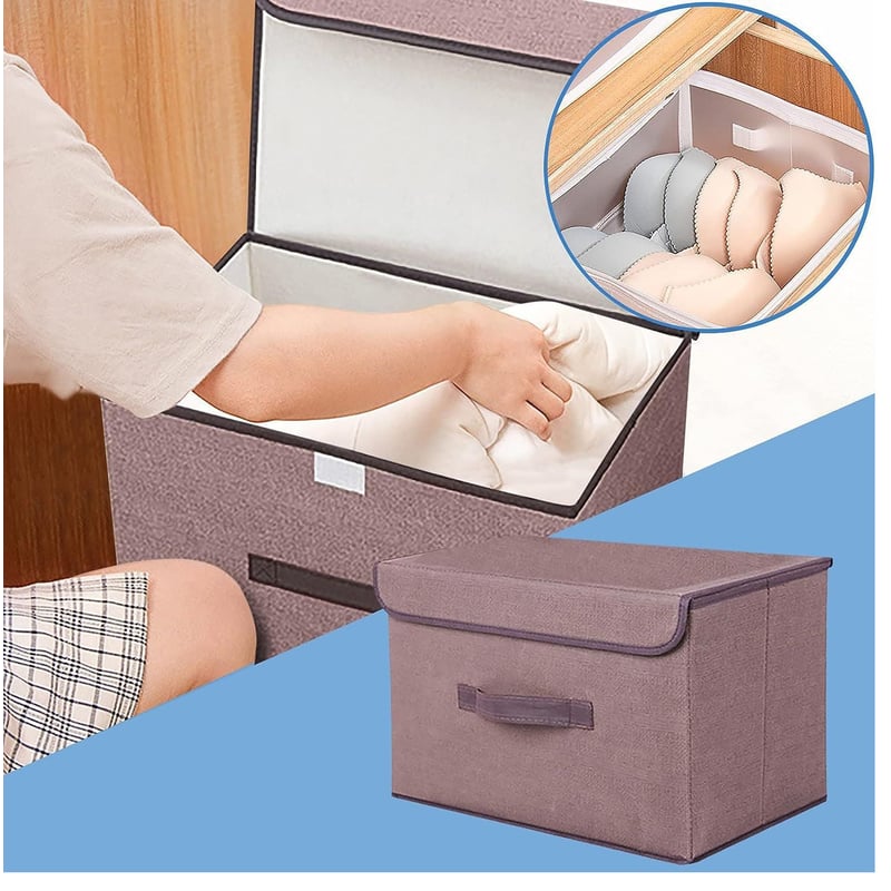 Caja de almacenamiento plegable a prueba de polvo color Marron ...