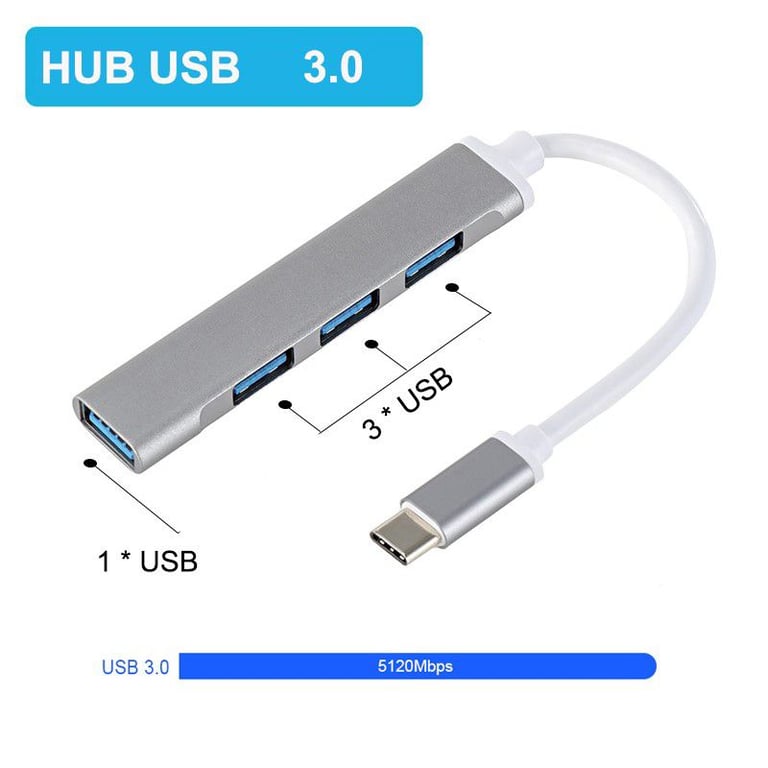 Adaptador Múltiple USB tipo C 4 en 1. GENERICO | falabella.com