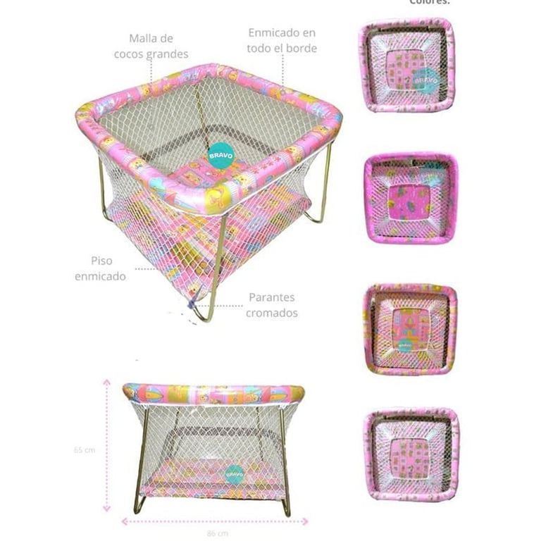 Corral Para Bebes Acolchado Economico Cambrel Nacional Rosa | Sodimac ...