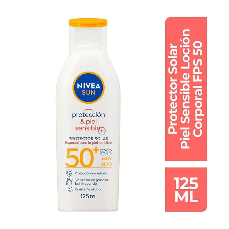 Nivea Sun Protector Solar Piel Sensible 125ml NIVEA | falabella.com