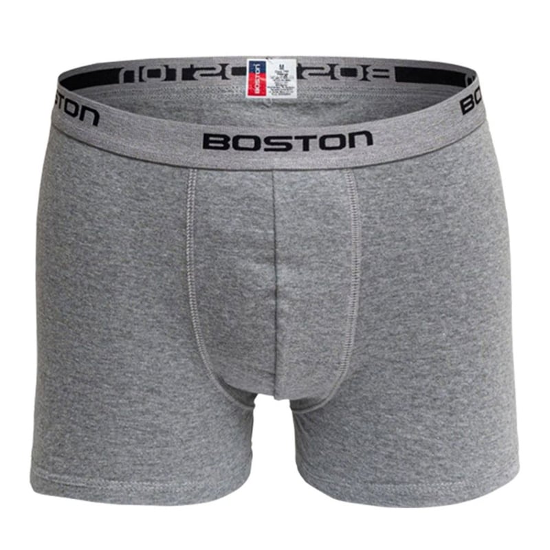 Bóxer Boston Corto Elástico Visible Plomo Claro BOSTON | falabella.com