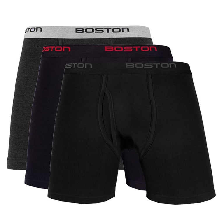 Pack X3 Bóxer Boston Largos Multicolor Algodón BOSTON | falabella.com