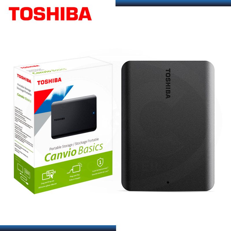 Disco Duro Externo Toshiba Canvio Basics 1TB - Negro Mate - Portátil TOSHIBA | falabella.com