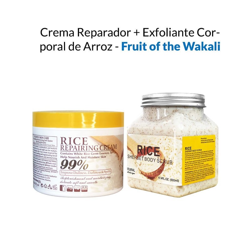 Crema Reparador - Exfoliante Corporal de Arroz - Fruit of the Wakali WOKALI | falabella.com