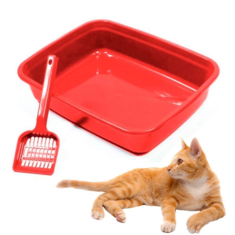 Arenero para Gato con Pala - Rojo GENERICO | falabella.com