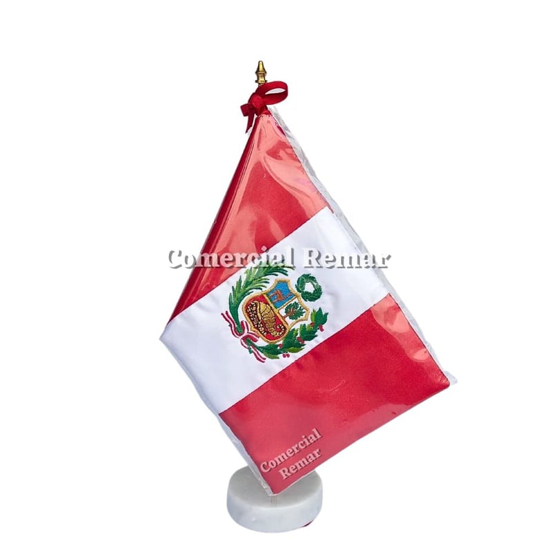 Bandera de Perú para Escritorio Bordada 21x14cm CALIDAD A1 PERU ...