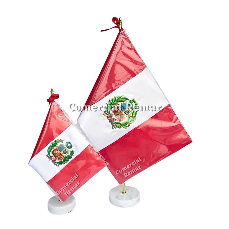 Bandera de Perú para Escritorio Bordada 33x22cm CALIDAD A1 PERU ...
