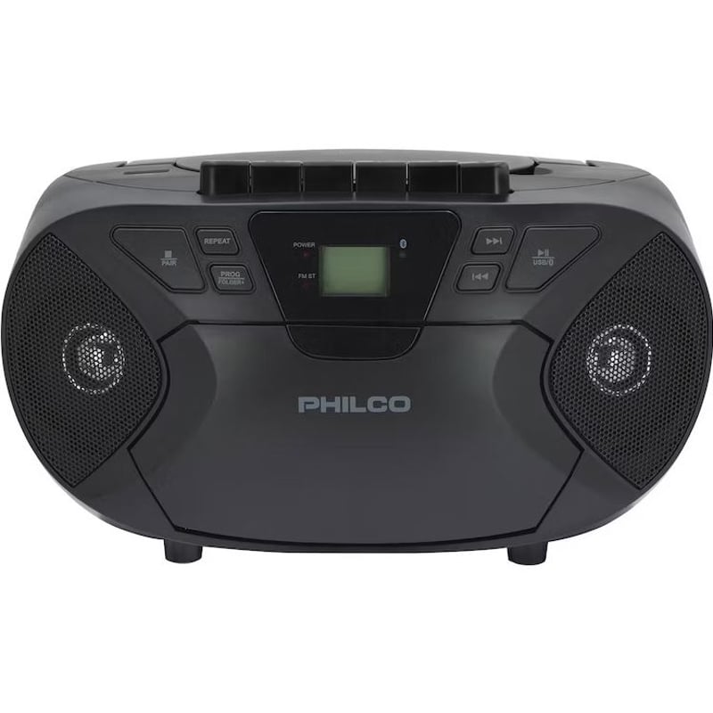 RADIO BOOMBOX RETRO PHILCO CON CD CASSETTE Y BLUETOOTH PJC2050BT-BK ...