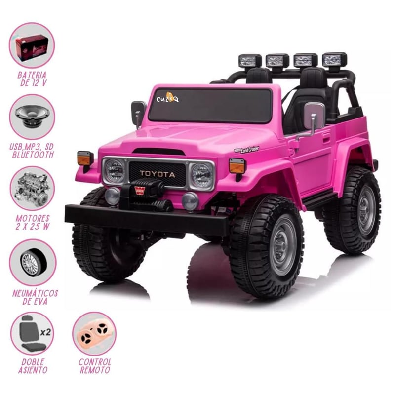 Carro a Batería TOYOTA »LAND CRUISER» PINK GENERICO | falabella.com