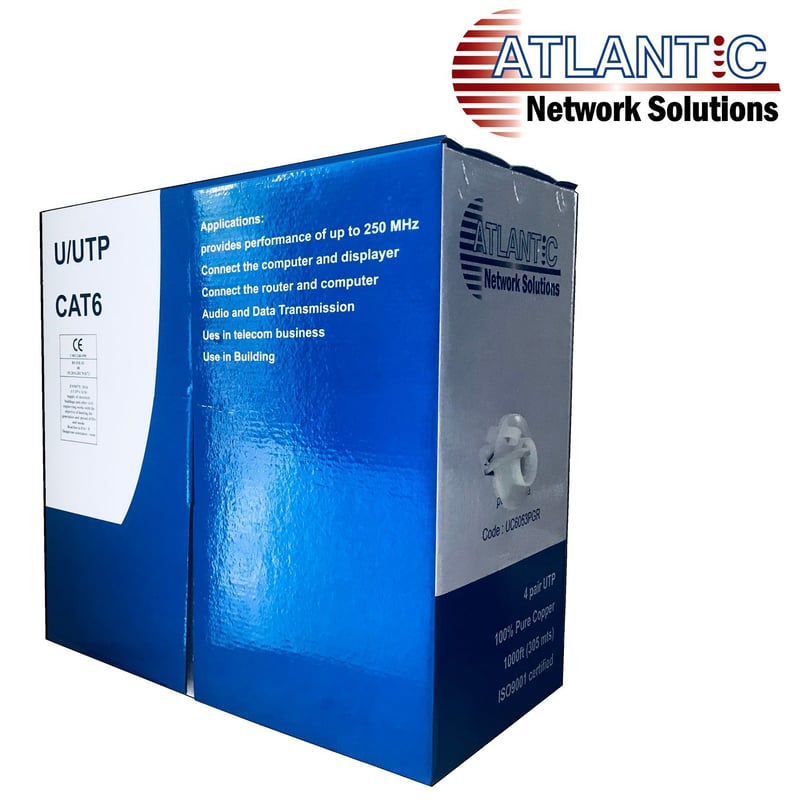 Cable de Red ATLANTIC UTP, LAN Cat 6 Rollo de de 305 m 99.9% de Cobre ...