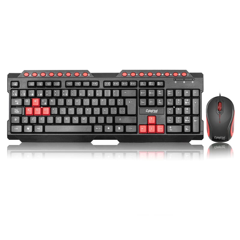 Kit Teclado Multimedia y Mouse 1000DPI Cybertel Prince T2000 CYBERTEL ...